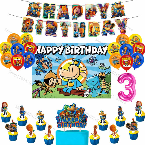 (1set Number 3, Other) Happy Dogman Birthday Party Decorations Banner ...