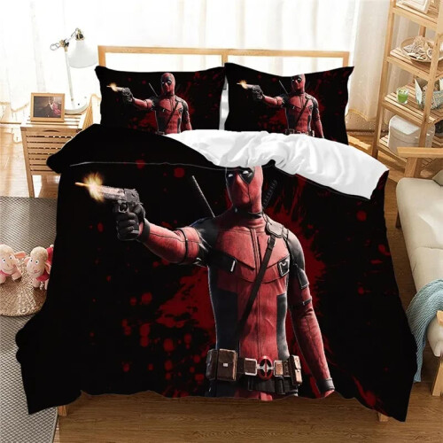 (B, 135x200cm) Deadpool & Friend Bedding Sets Cartoon Marvel Duvet ...
