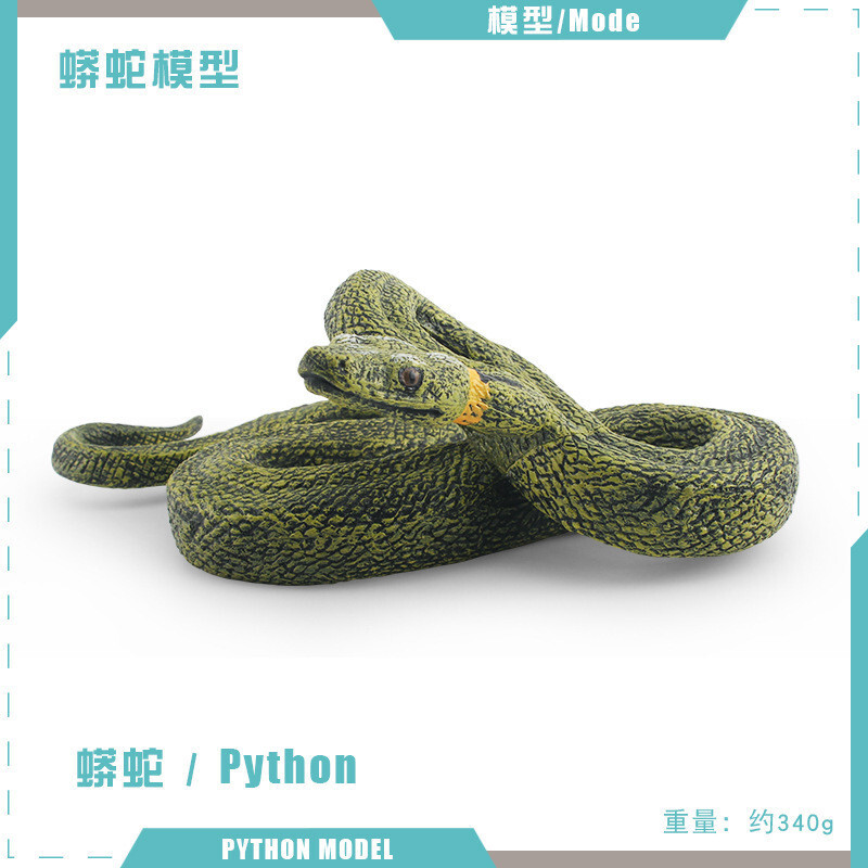 (PL1271791 Python)Modèle éducatif serpent python pvc vibrant et détaillé pour enfants ...