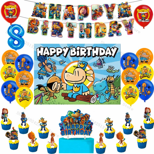 (1 set B8, Other) Dogman Birthday Decoration Latex Balloons Party ...