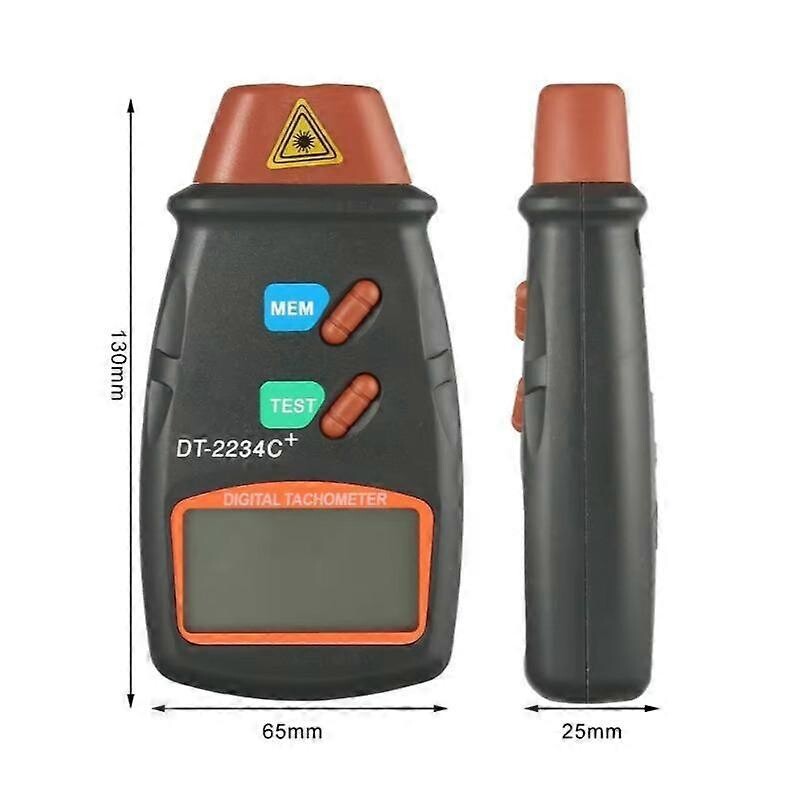 Digital Laser Tachometer Non Contact RPM Tach Rev Counter Motor Speed ...