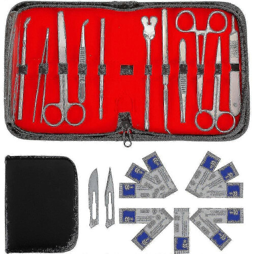 22pcs Advanced Dissection Kit Biology Lab Anatomy Dissecting Set With Stainless Steel Scalpel ...