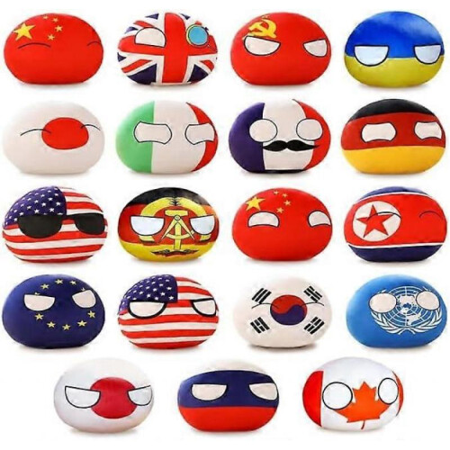 19pcs Country Balls Plushies Set, 10cm Poland Ball Plush Doll, Pendant ...