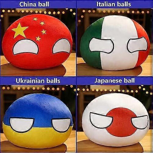 19pcs Country Balls Plushies Set, 10cm Poland Ball Plush Doll, Pendant ...