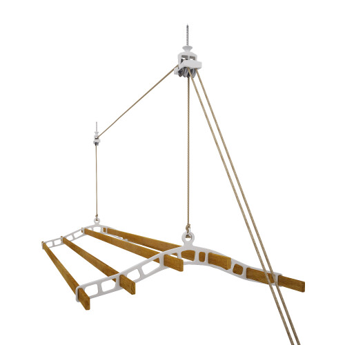 (6 Lath White, 1.9m) Pulley Clothes Airer Ceiling Maid Victorian ...