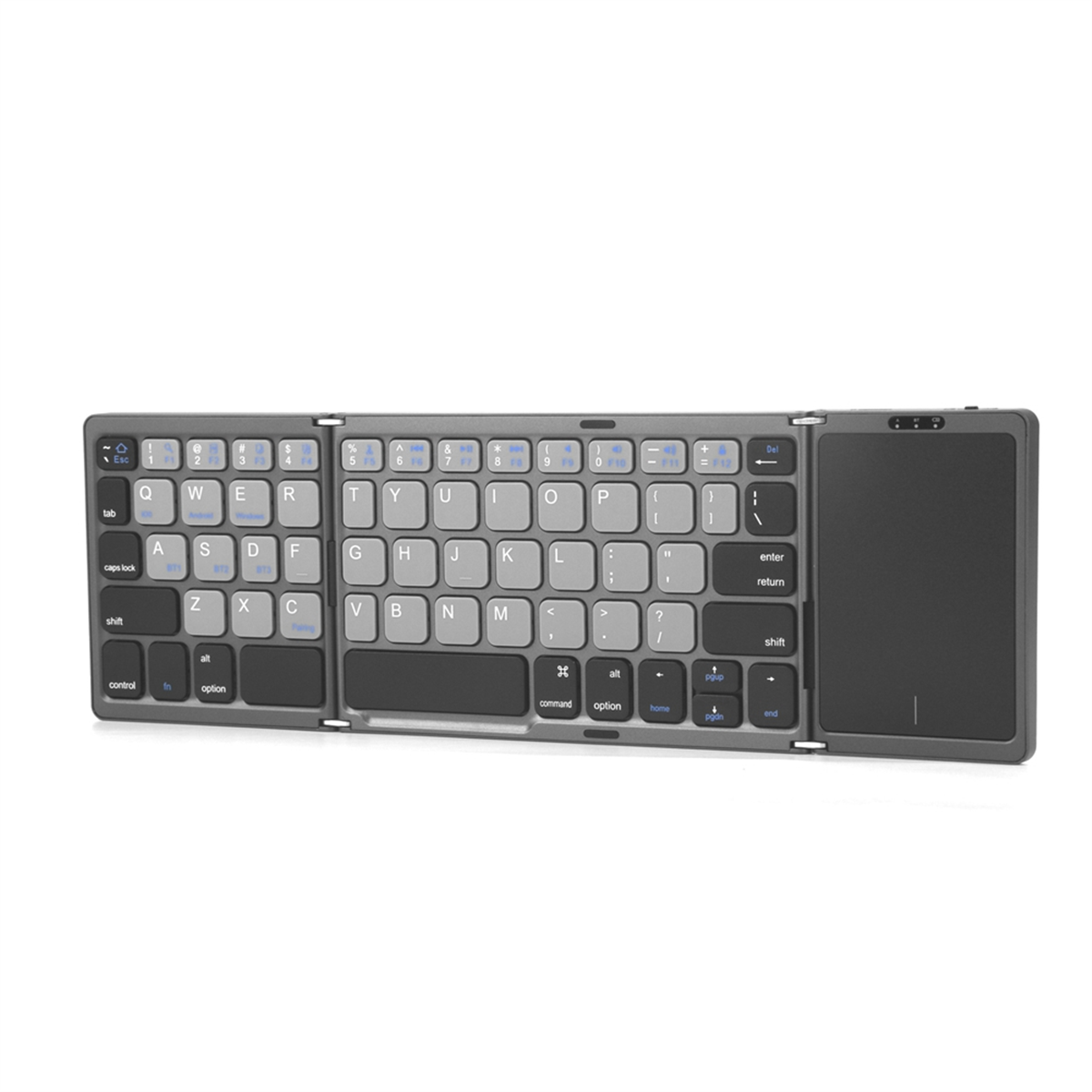 Tastiera Bluetooth pieghevole con touchpad Office Mini Wireless Storage ...