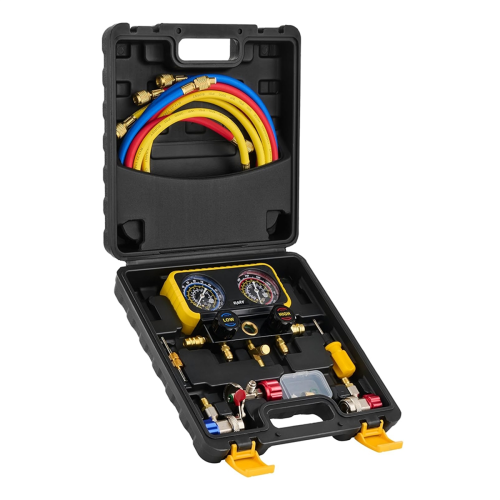 AC-Manometer-Set für Kältemittel R134a, R12, R22, R502, Kfz-Set ...