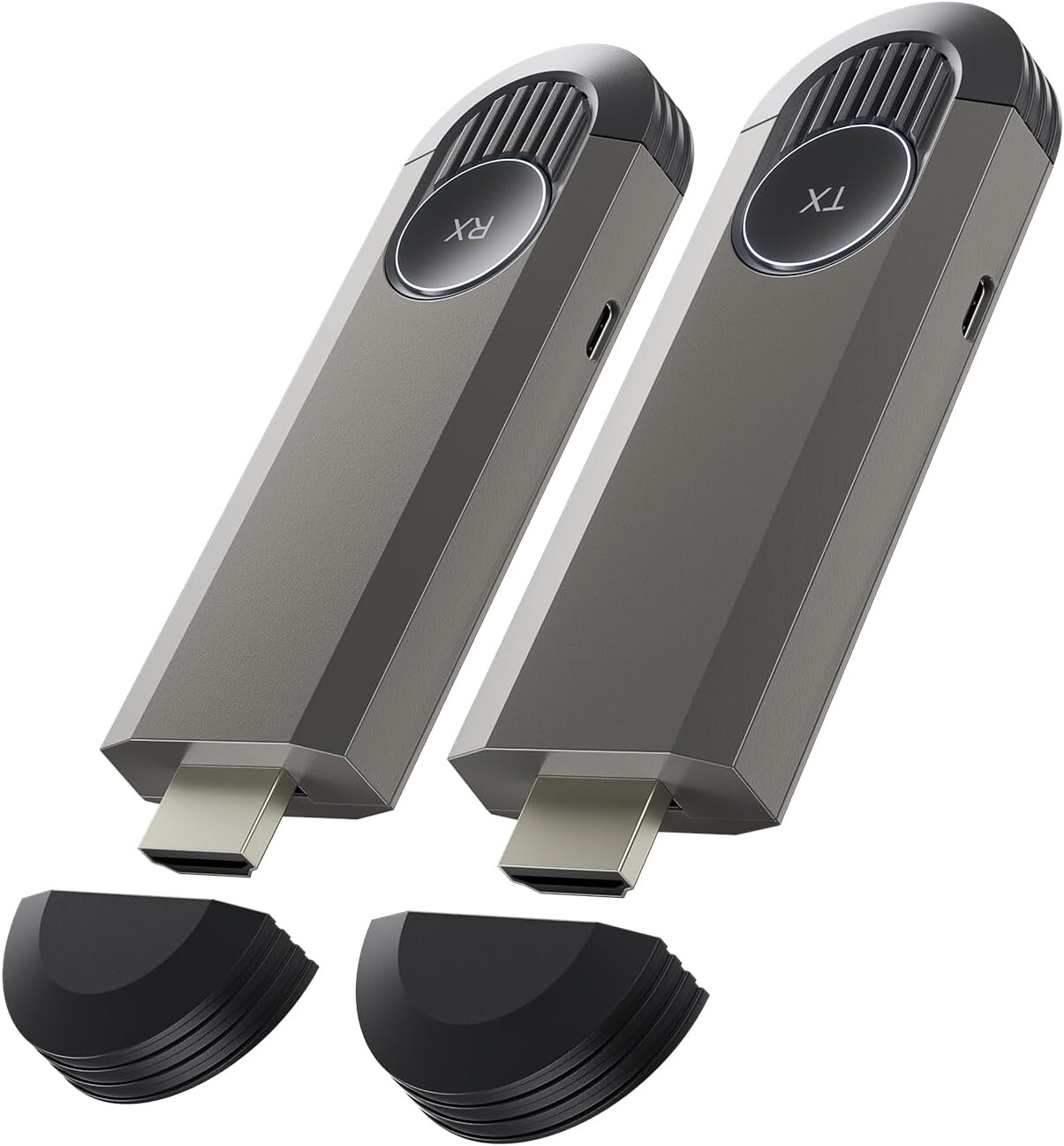 Wireless HDMI Transmitter and Receiver 4K, 2.4/5 G Plug & Play Portable Wireless HDMI Extender ...