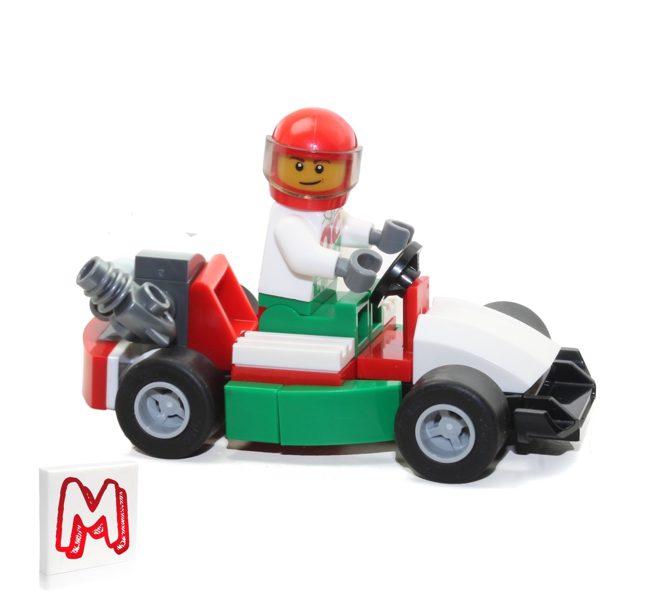 Lego City Race Car Driver Minifigure med Go-Kart ?? (Begrnsad upplaga ...
