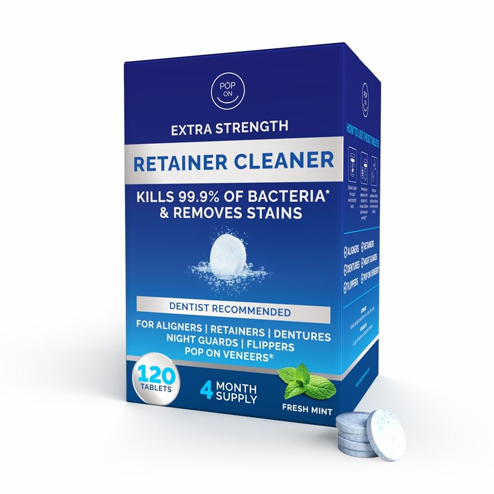 Pop on Smiles Rettener Cleaner Tablets for Ultrasonic Nettoyers - Invisalign Cleaner Denture ...