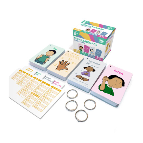 Carson Dellosa 216 Sign Language Flash Cards for Toddlers Ages 3+ 4 ...