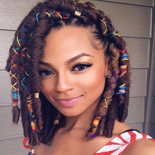 Miman Hair String til fletninger Dreadlocks DIY flettet hårindpakning ...