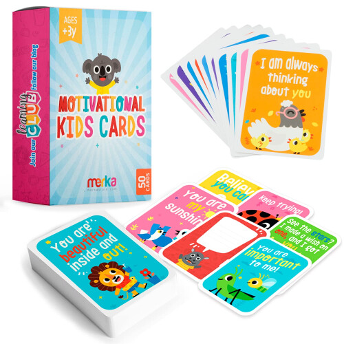 merka Affirmation Cards for Kids Lunch Notes for Kids Lunchbox Notes ...