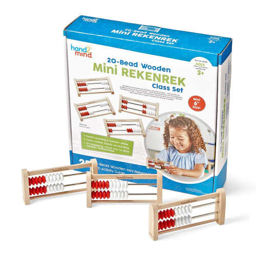 Hand2mind Mini 20 kralen houten rekenrek klassenset abacus voor ...