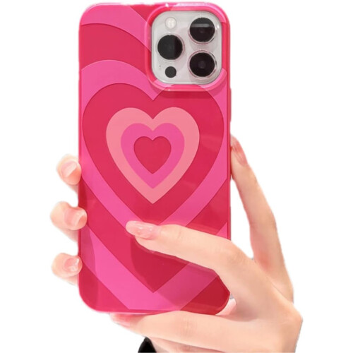 iPhone 14 Pro Max Case Pink Hearts Cute Y7K Kawaii Girly Lovely Print ...