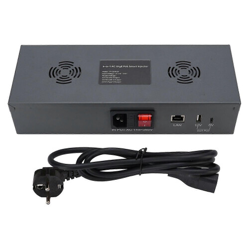 Poe Injector 180W 5 in 1 GigE Passive ESD Guard USB Type C Output ...