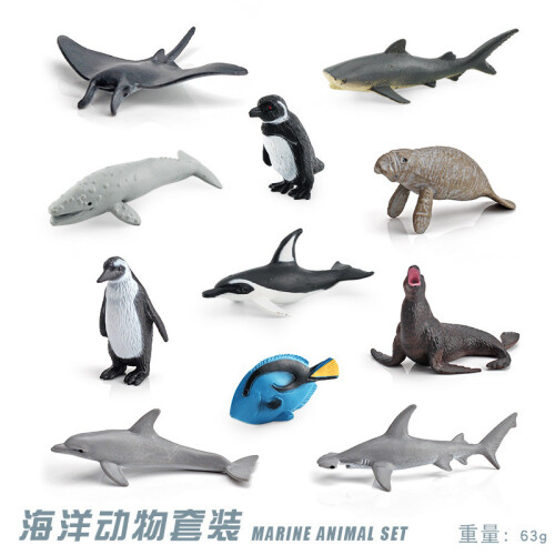 (StyleB) Animal Marine Lifelike Models Collection With Whales Dolphins ...