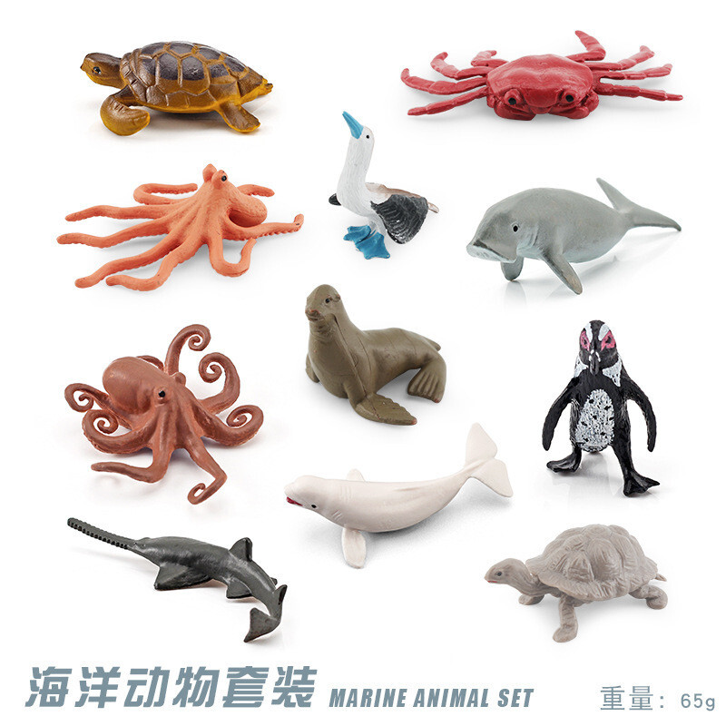 (StyleG) Lifelike Marine Animal Models Collection With Whales Dolphins ...