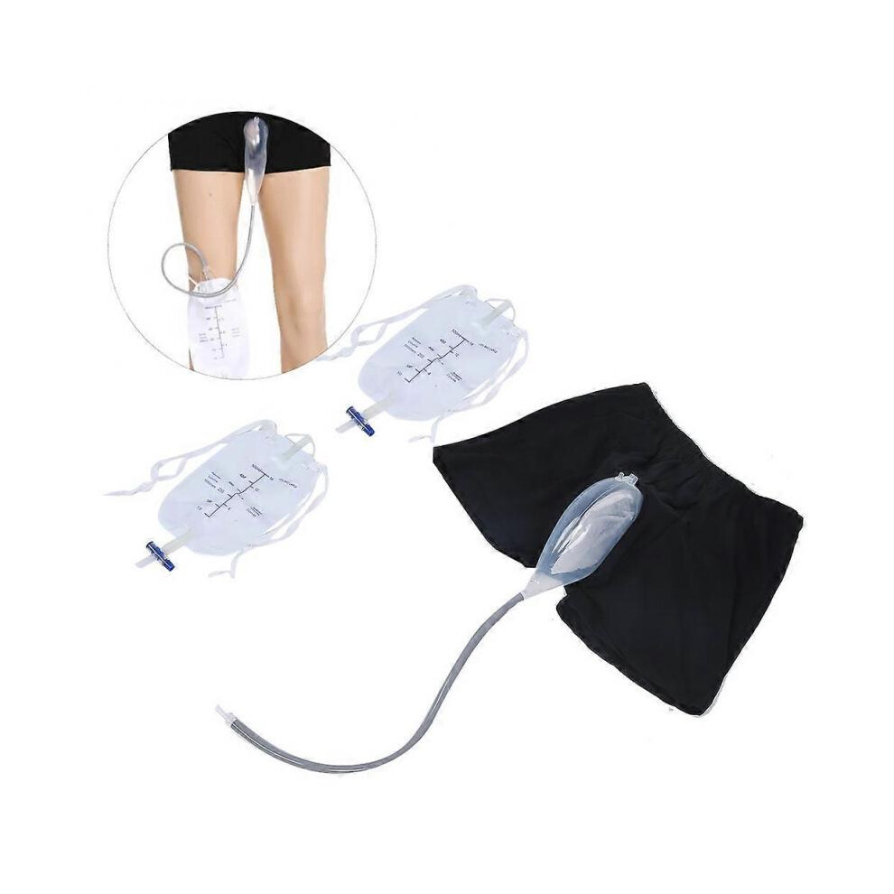 Male Urine Bag Wearable Soft Incontinence Pants Portable Leak Proof Pee ...