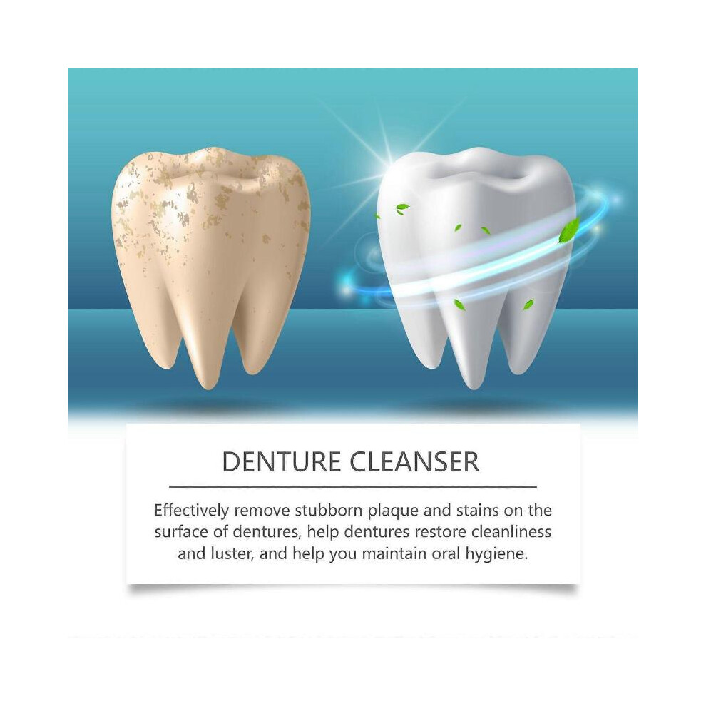 Denture cleaning tablets Hygiene care cleaning tartar stains Braces ...