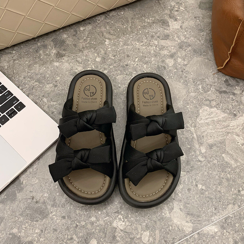 (Black, 39) Unique Thick Summer Sole Slide Sandals For Women In Chic ...