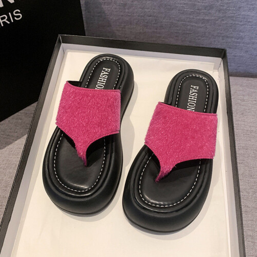 (Rose, 39) Korean Trendy Inspired Beach Sandals For Women With ...