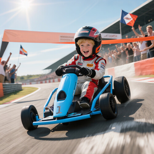 HOMCOM 24V Electric Go Kart for Kids with Music, Horn Honking, Slow ...