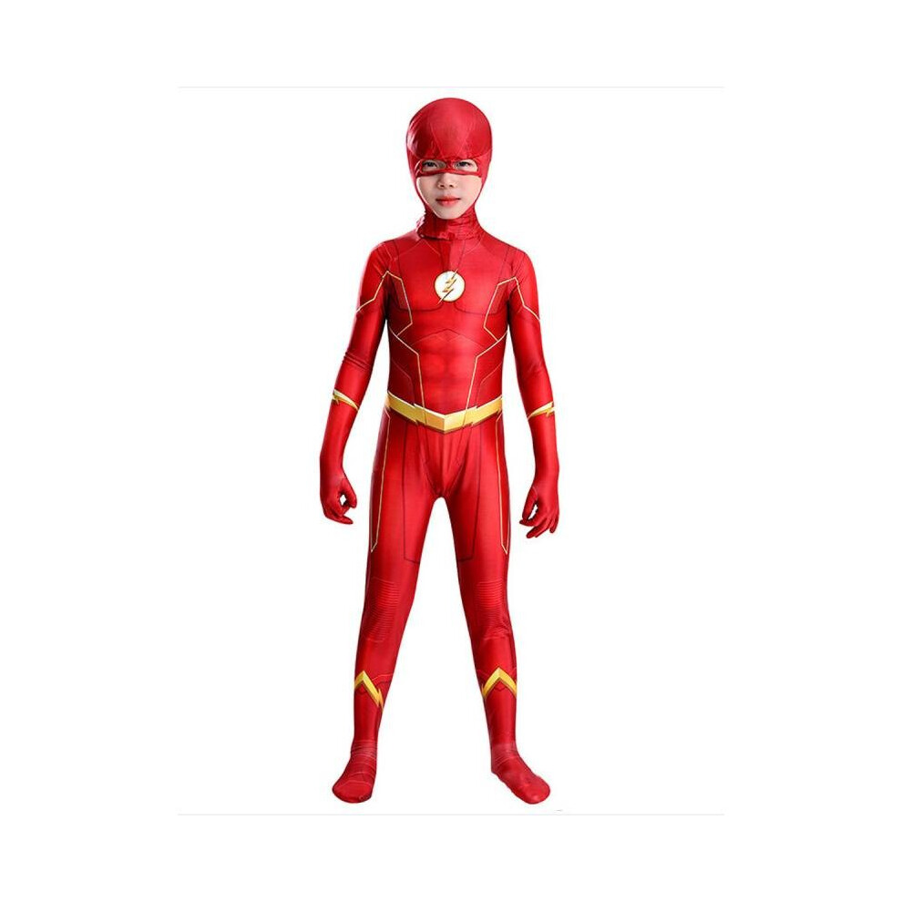 (Flash Costume A, 160cm) Flash The Cosplay Silk Full Body Suit Roleplay ...