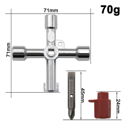 (silver, Four-in-one wrench) Universal Multi-Purpose Utility Key Wrench ...