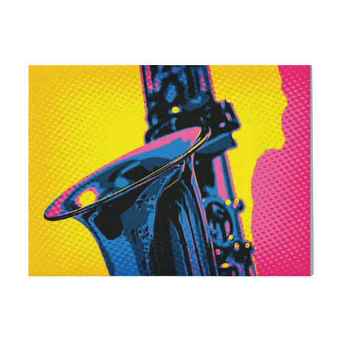 (Saxophone In Pop Art Style=2279) Canvas Print Pop Art Framed DIY ...