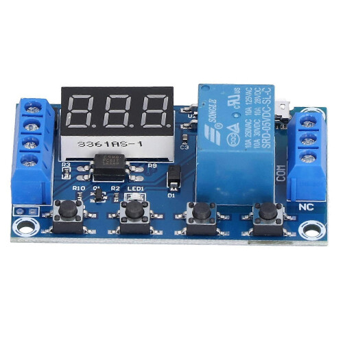 (As show, One size) Timer Relay Module One Way Trigger Cycle Timing Delay Switch Circuit Board ...