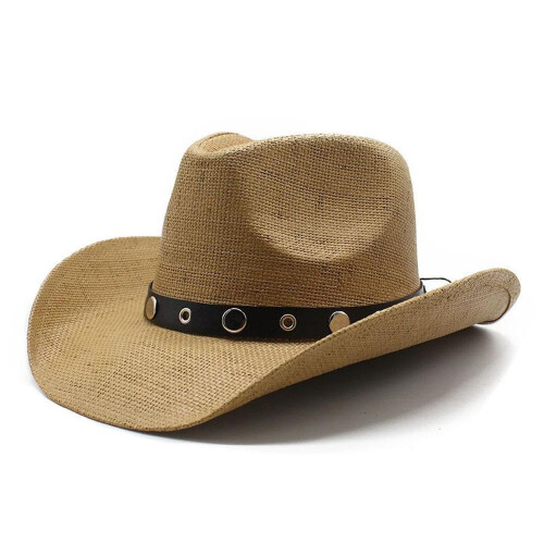 (khaki, M?56-58cm?) Cowboy Hat Papyrus Cowboy Hat European And American ...