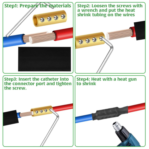 12Pcs 6 AWG Gauge Wire Connector Nut Kit,80A Electric Connectors ...