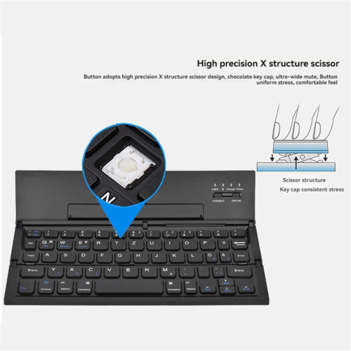 Clavier Bluetooth pliable, portable et de voyage, mini clavier sans fil ...