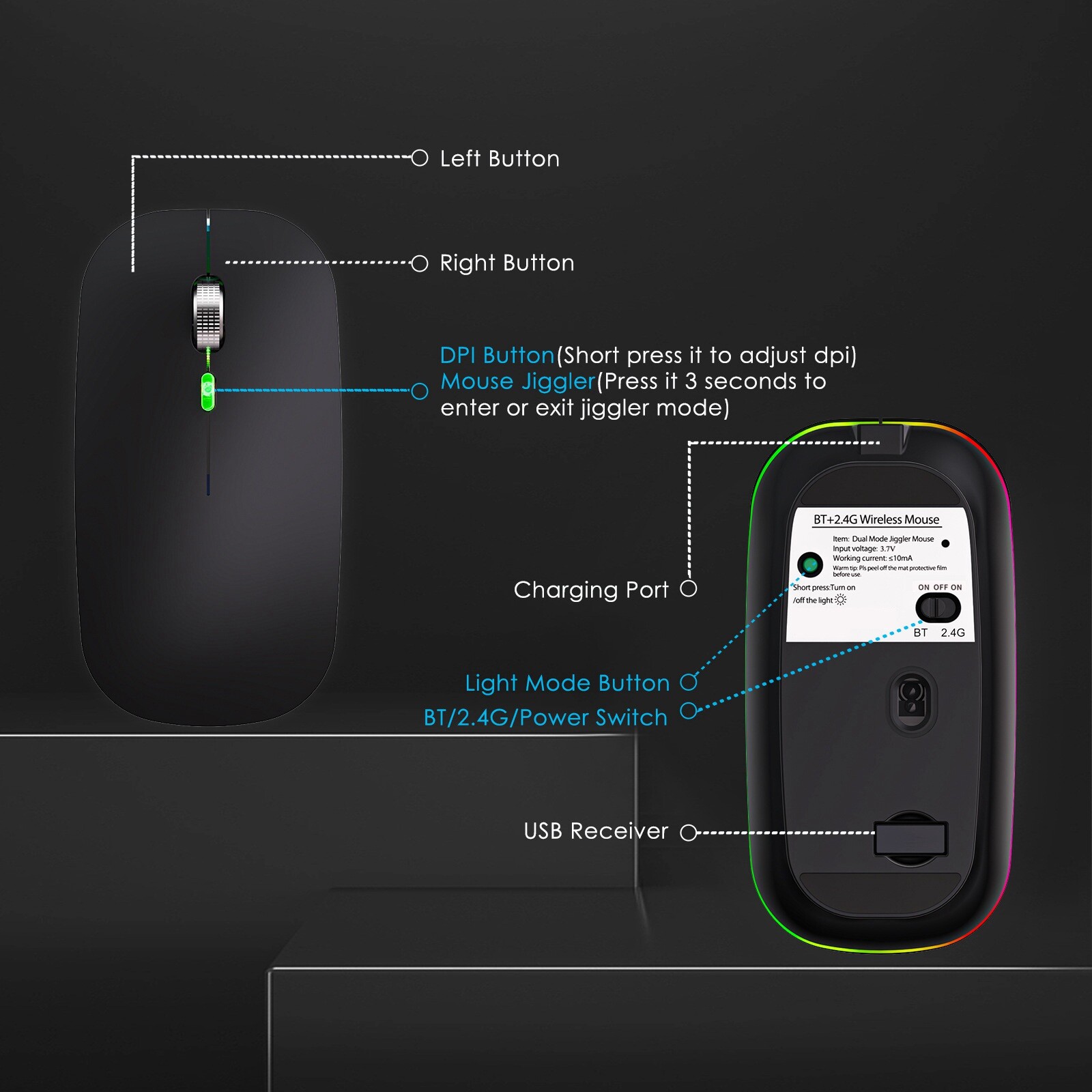 Mouse Jiggler Anti-Hibernação Movimento Automático Cursor Virtual Sem ...