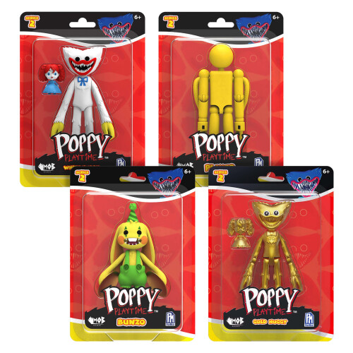Poppy Playtime - Action Figure Bundle (Kissy Missy Bunzo Gold Huggy ...
