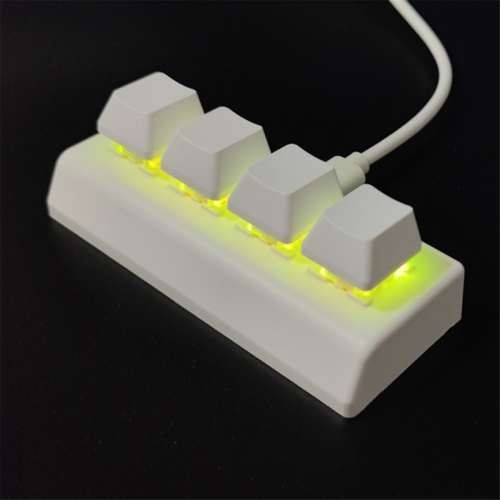 4 Keys Programmable Keypad Red Switch Ctrl C V Enter Mini Mechanical ...