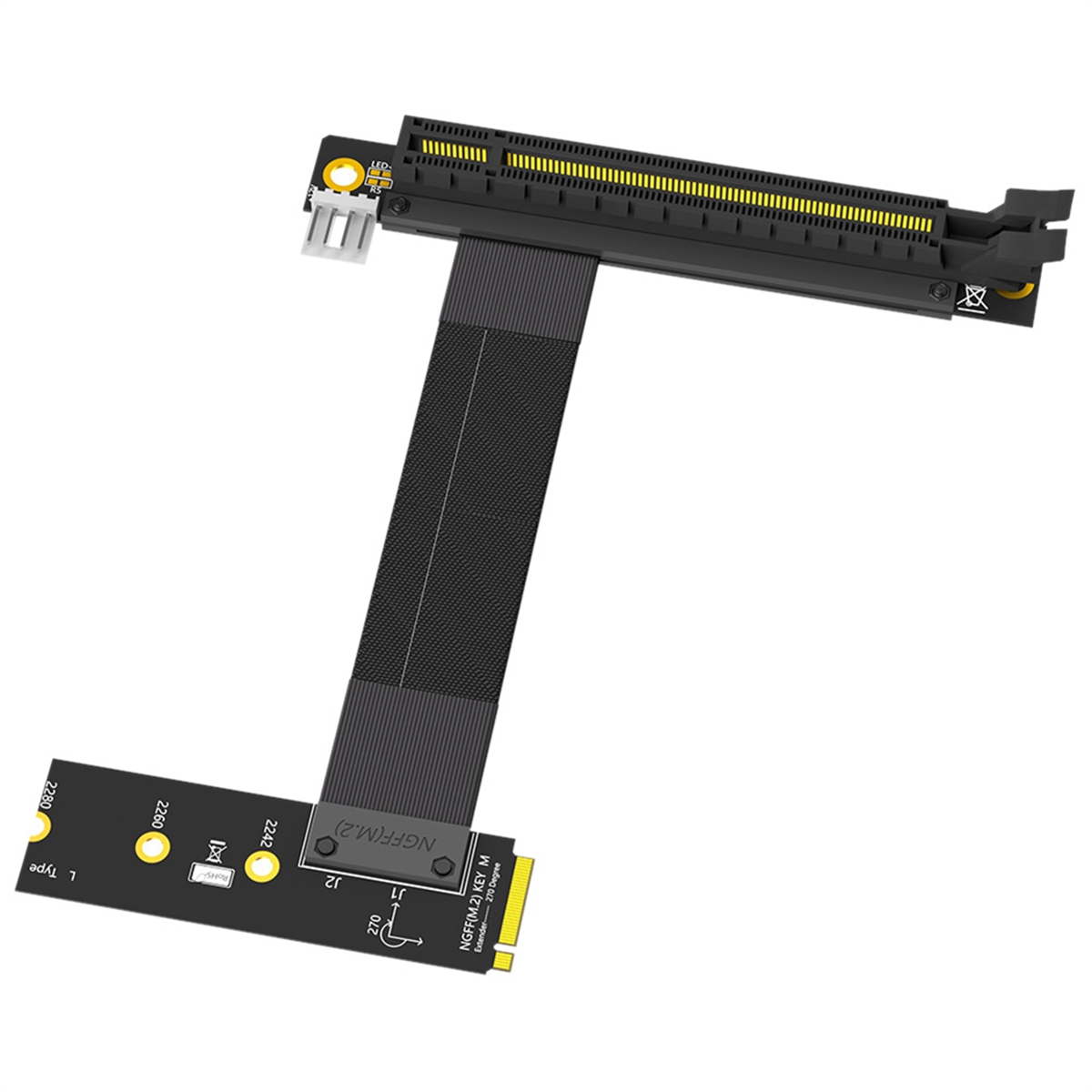 Cavo riser M.2 NVME a PCIE X16 Adattatore estensione grafica 90 gradi ...