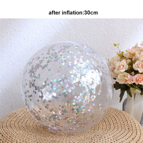(30cm large Shiny)Rooxin Pool Party Ball Inflatable Transparent Beach ...