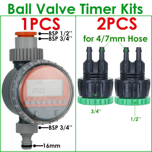 (Ball Valve Timer-B)KESLA Irrigation LCD Ball Valve Timer Automatic ...