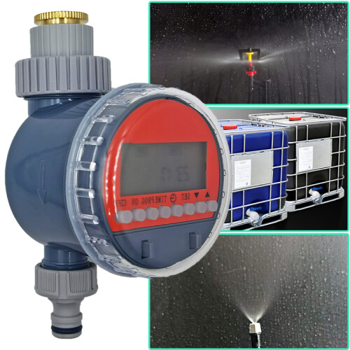 (Ball Valve Timer-E)Oasis Ball Valve Irrigation Timer Automatic LCD ...