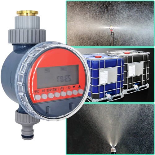 (Ball Valve Timer-L)WUJIE Ball Valve Irrigation Timer Automatic LCD ...
