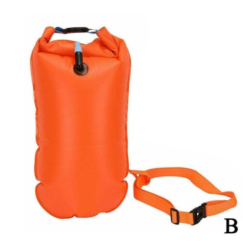 (Orange)Swimming Storage Float Inflatable Open Safety Buoy PVC Tow ...