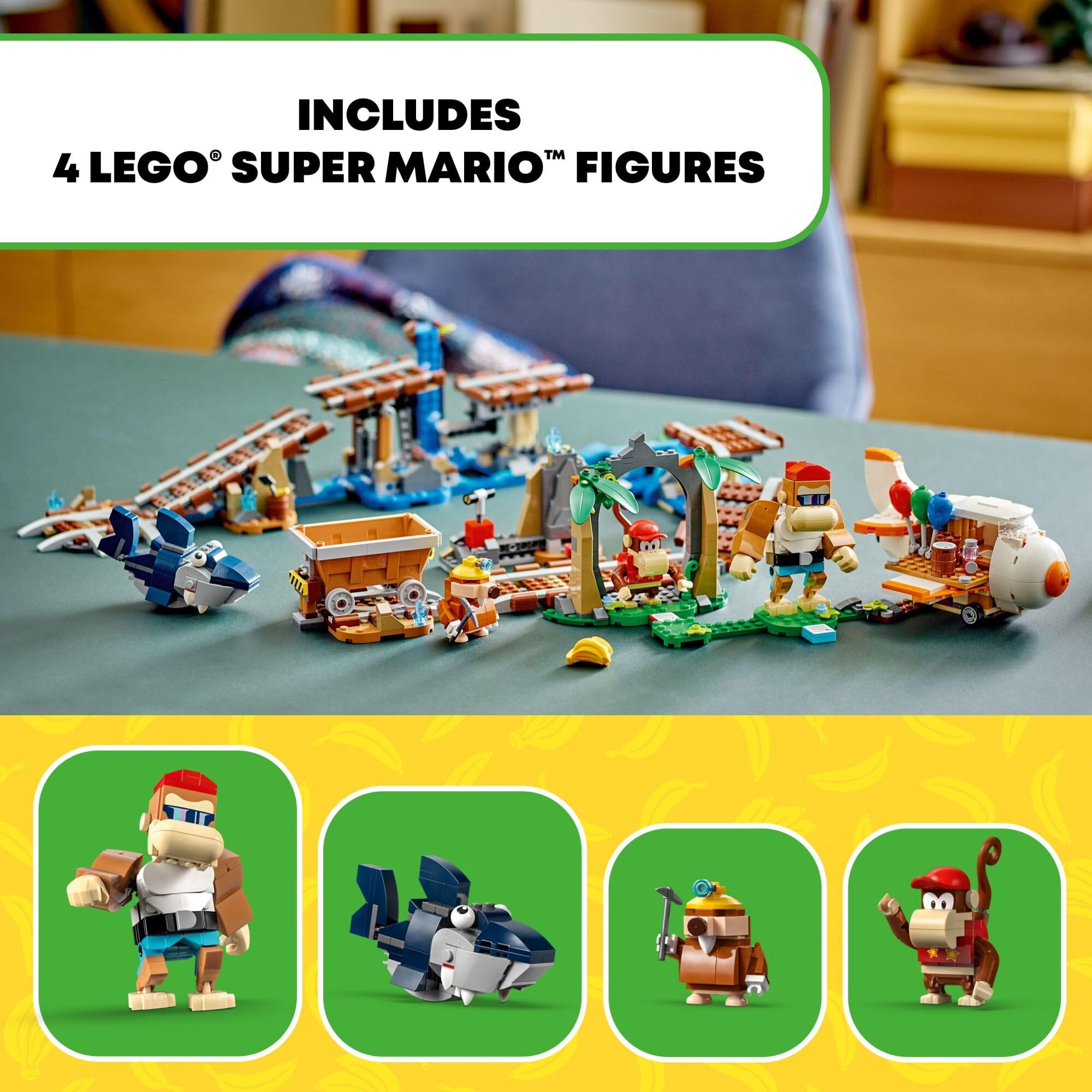 Lego Super Mario Diddy Kongs Mine Cart Ride Expansion Set 71425 ...