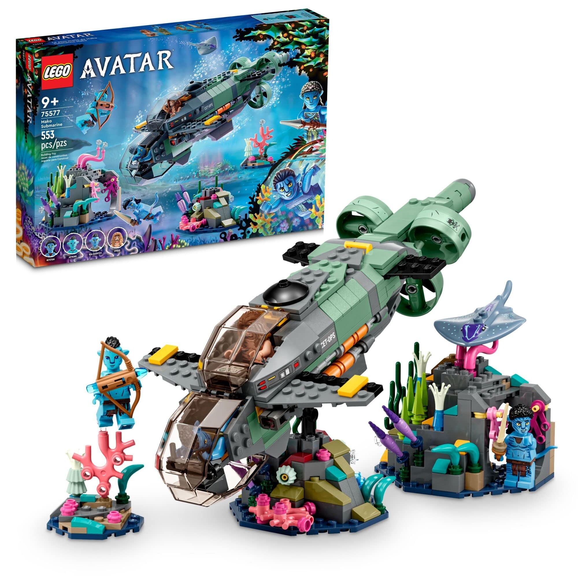 LEGO Avatar: Der Weg des Wassers Mako-U-Boot 75577, Spielzeugmodell ...