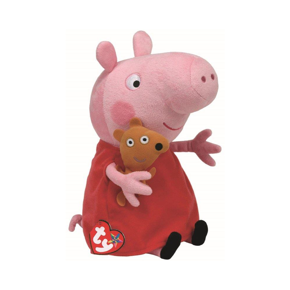 (Peppa Pig Med) TY Peppa Pig Characters Plush Soft Toy - Beanie Babies ...