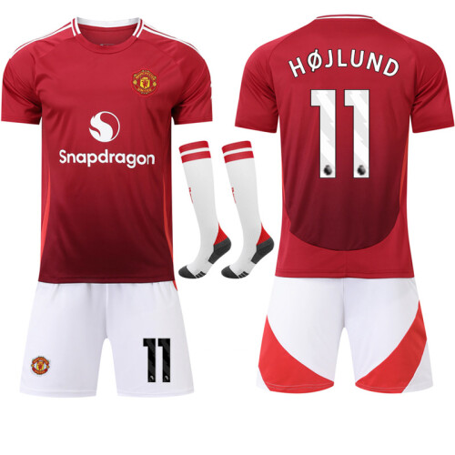 (20, 11) 2425 New Manchester United Red Devils Home Football Jersey Kit ...