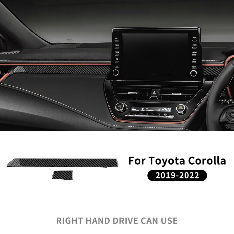 (Right Hand Drive BK)Real Soft Carbon Fiber Sticker For Toyota Corolla ...