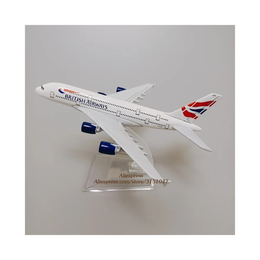 Modello di aereo pressofuso in lega metallica Air British Airways A380 ...