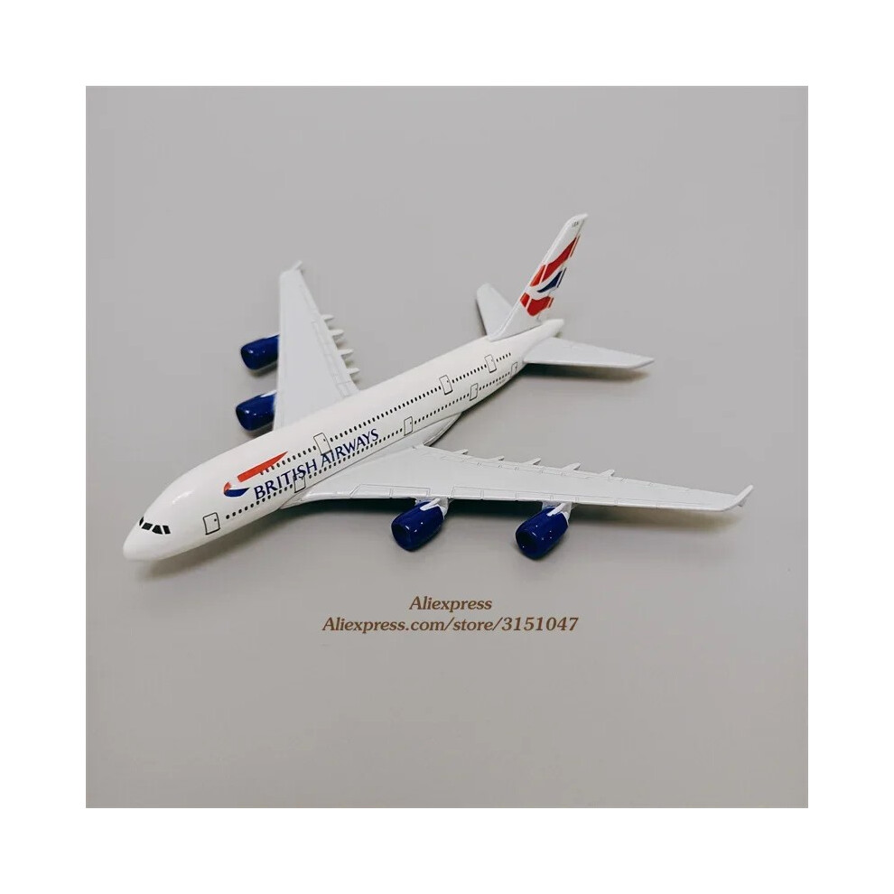 Modello di aereo pressofuso in lega metallica Air British Airways A380 ...